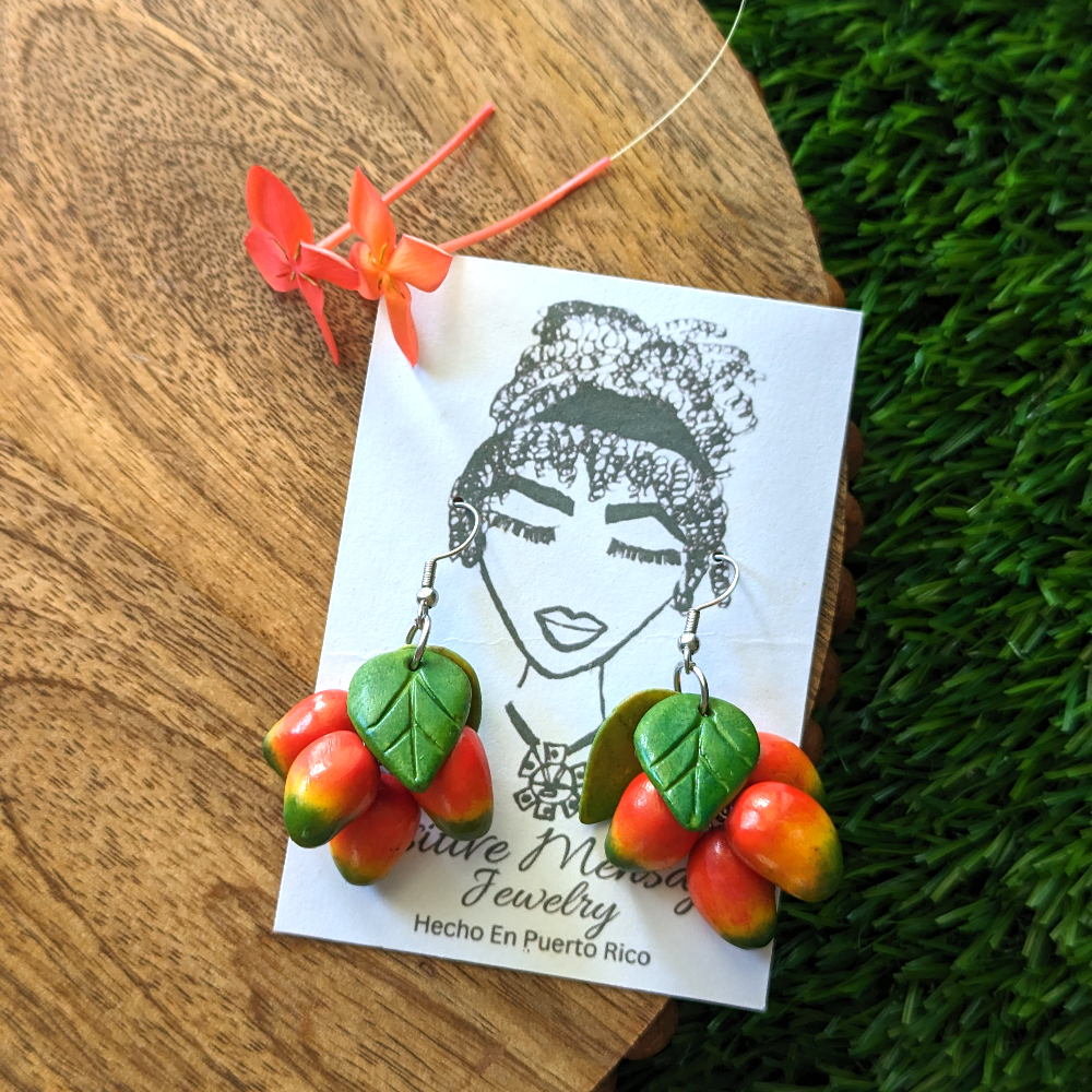 Red Mangoes Fruit Earrings - Positive Mensajes Jewelry