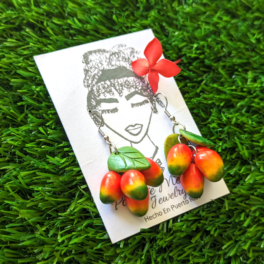 Red Mangoes Fruit Earrings - Positive Mensajes Jewelry