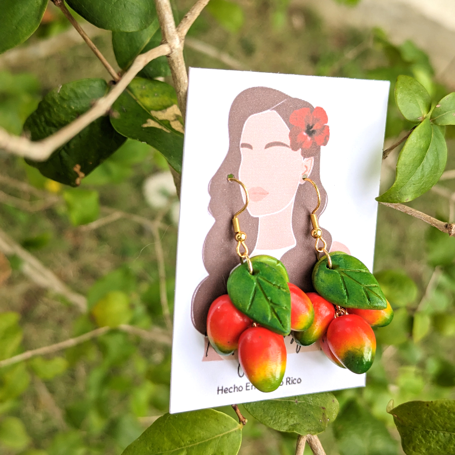 Red Mangoes Fruit Earrings - Positive Mensajes