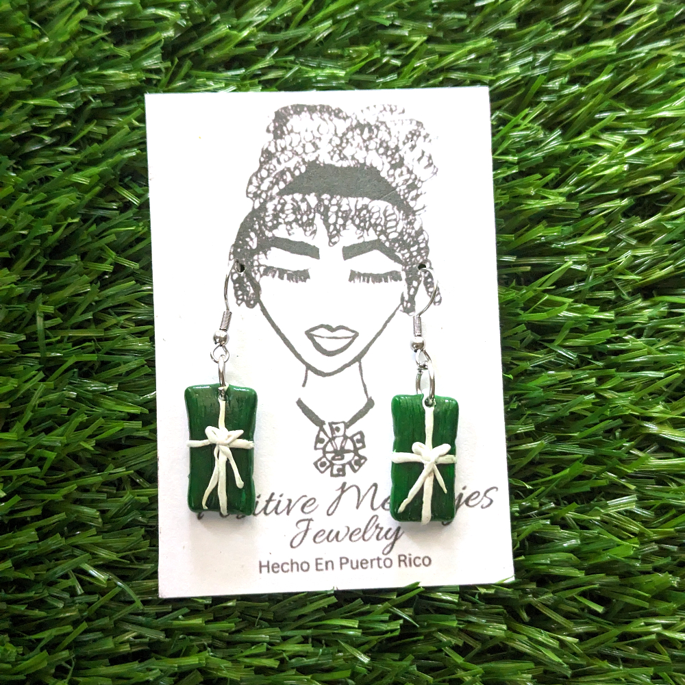Pasteles Wrapped En Hoja Earrings - Positive Mensajes