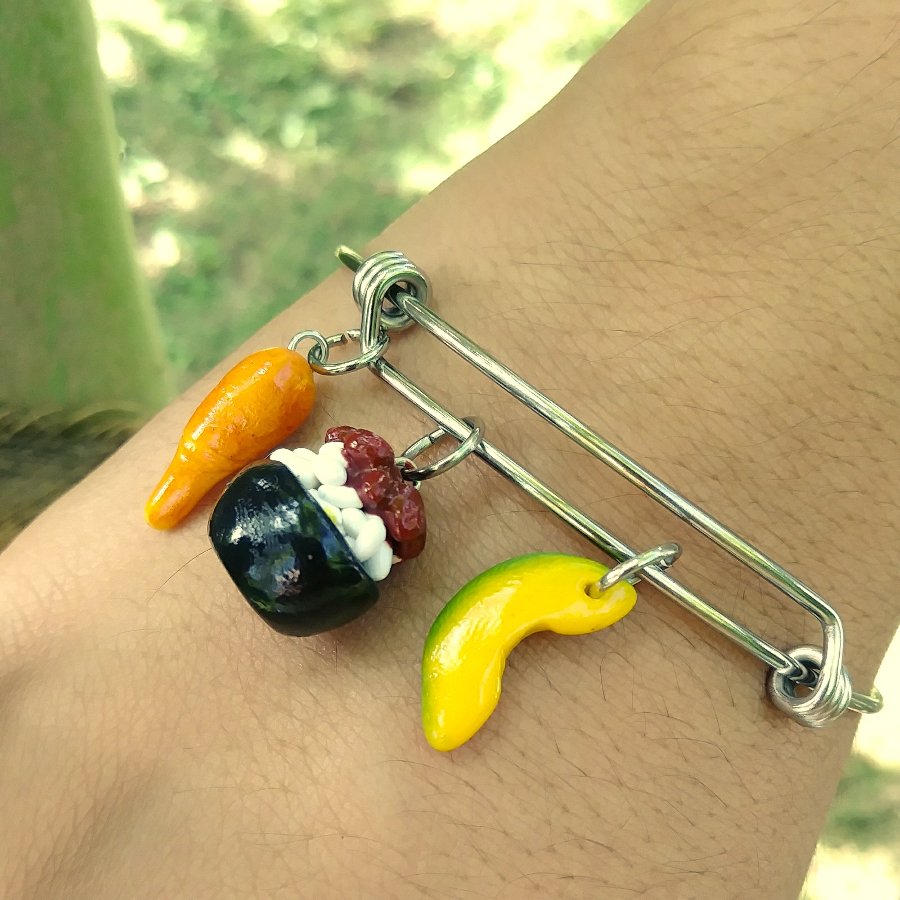 Fried Chicken, Rice and Beans Bracelet - Positive Mensajes