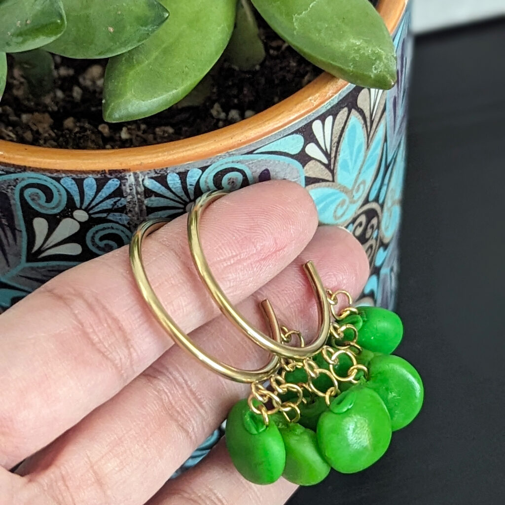 Gandules Pigeon Peas Hoop Earrings - Positive Mensajes
